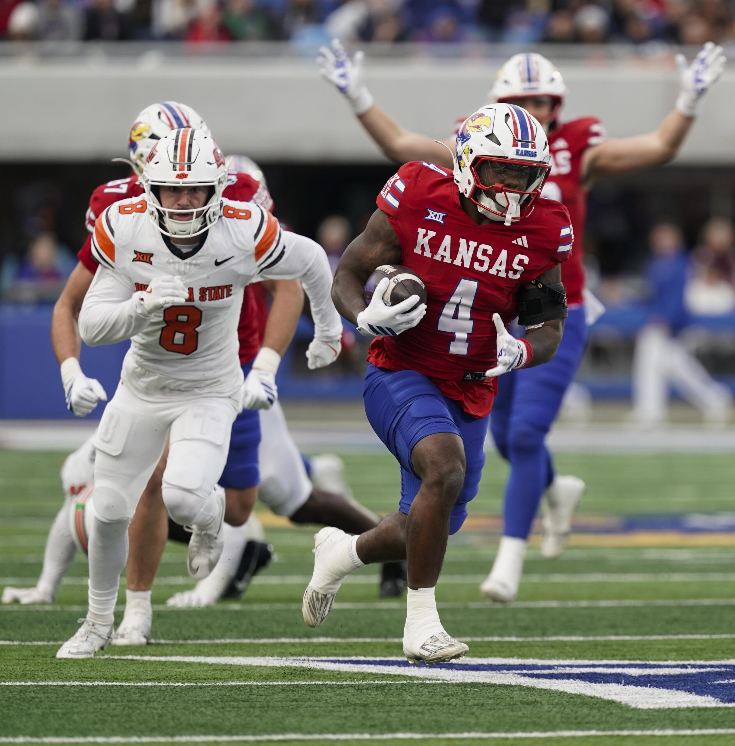 KU run game enjoys benefits of full-strength Hishaw, Williams | News ...